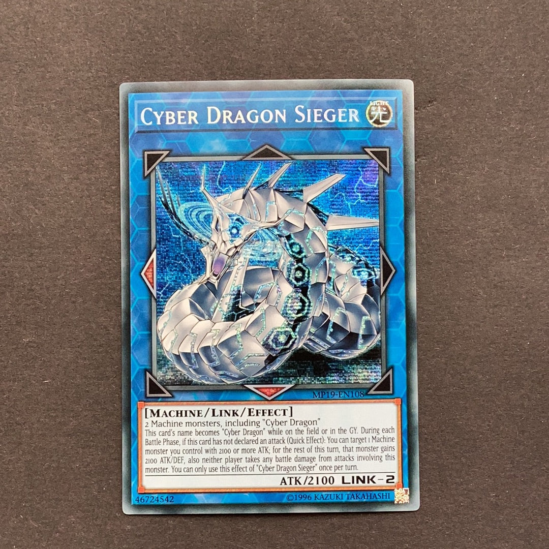 Yu-Gi-Oh! Cyber Dragon Sieger MP19-EN108 Secret Rare Used Condition ...