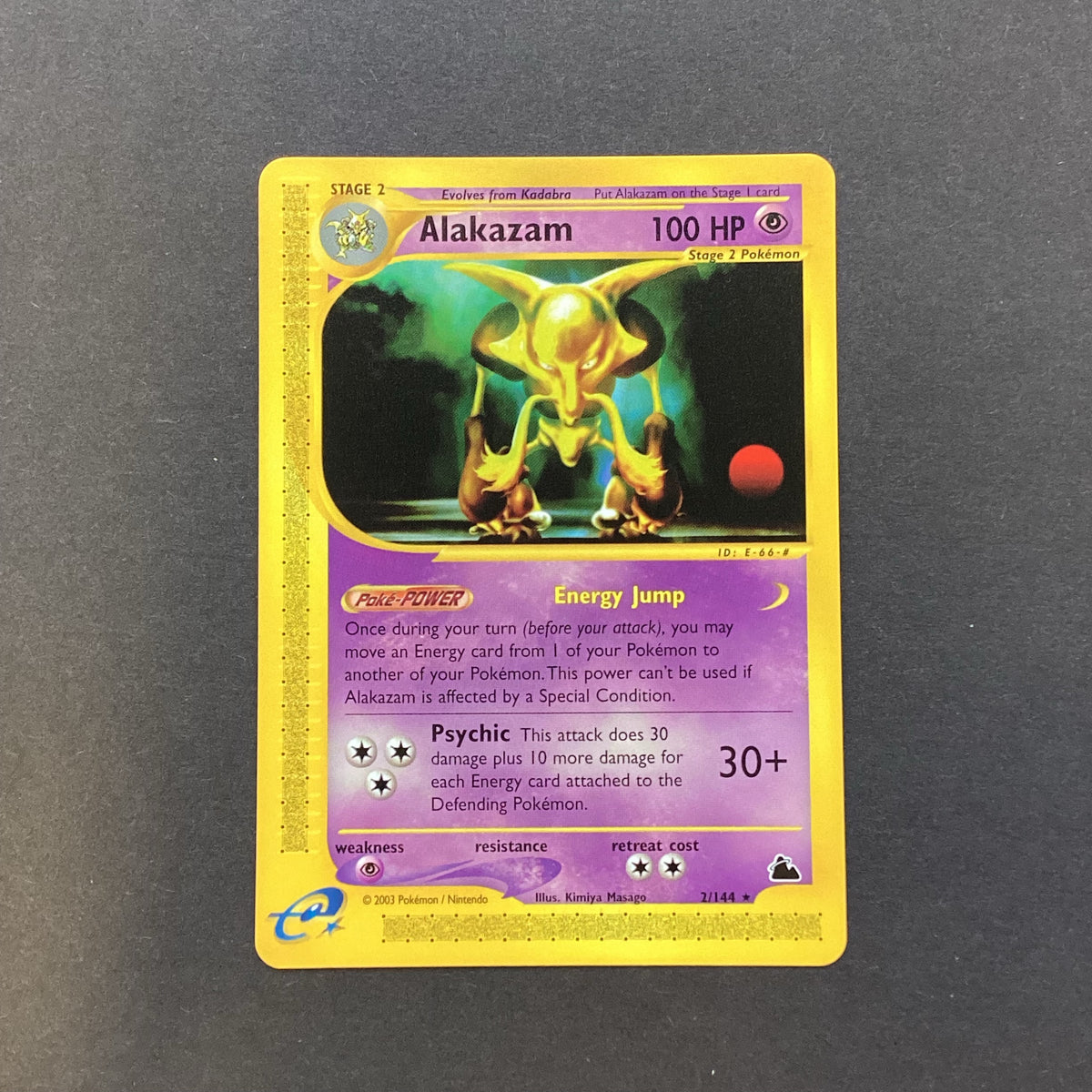 Pokemon E Series Skyridge - Alakazam - 2/144 - As New Rare Card – Card ...